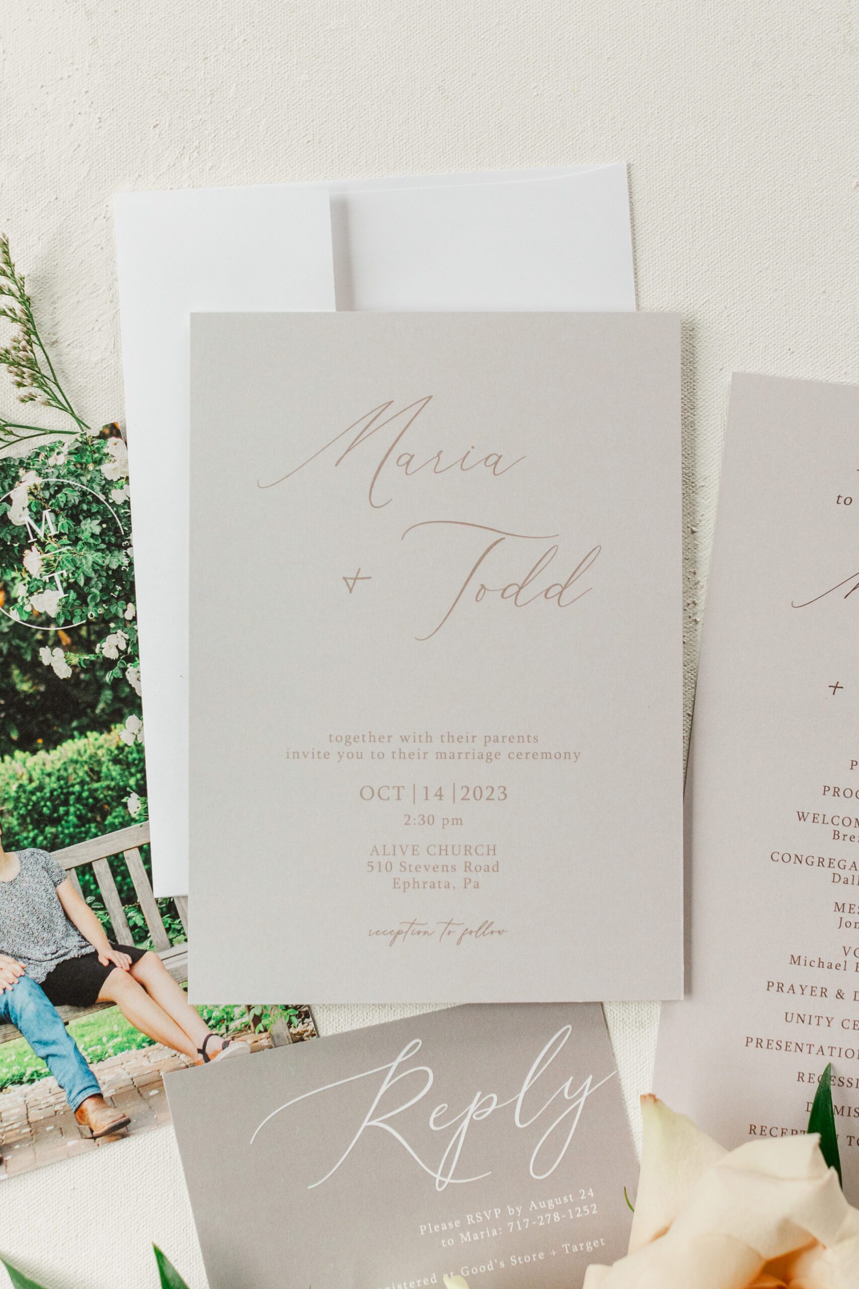 Taylor Wedding Invitation | Springhouse Creative