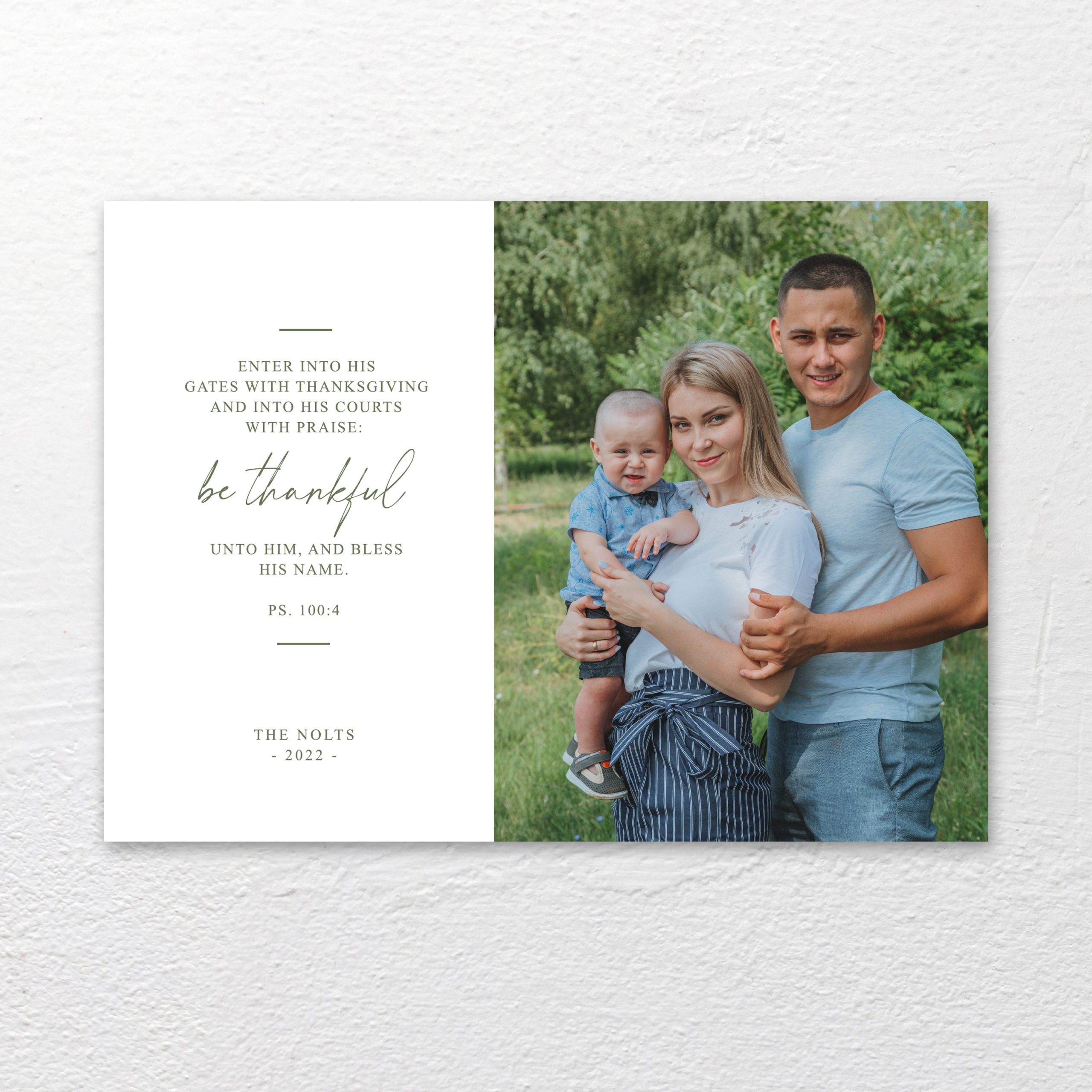 Be Thankful Verse - Thanksgiving Fall Photo Cards | Springhouse Creative