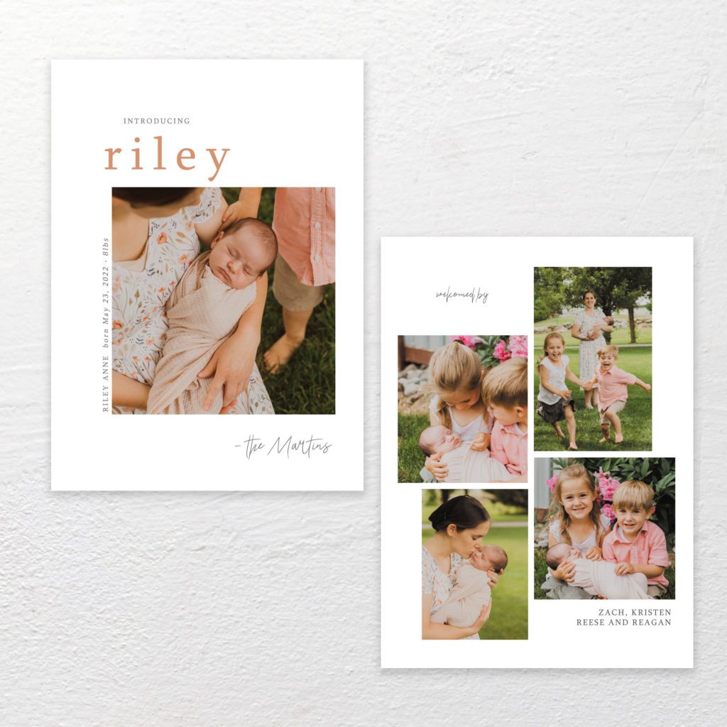 Riley Birth Announcement Card | Springhouse Creative