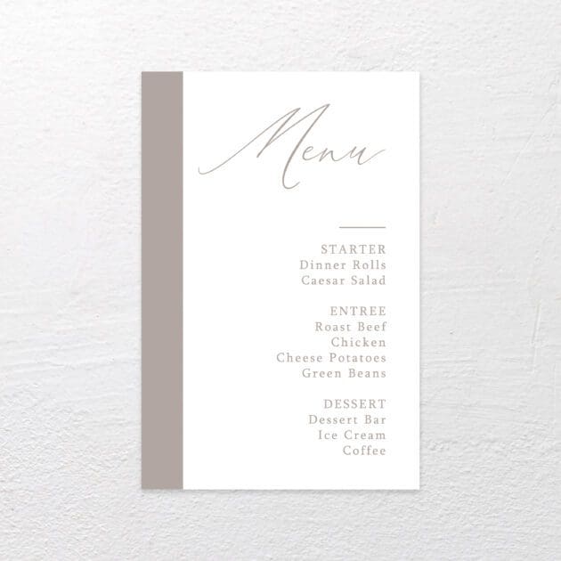 Taylor Menu Cards | Springhouse Creative
