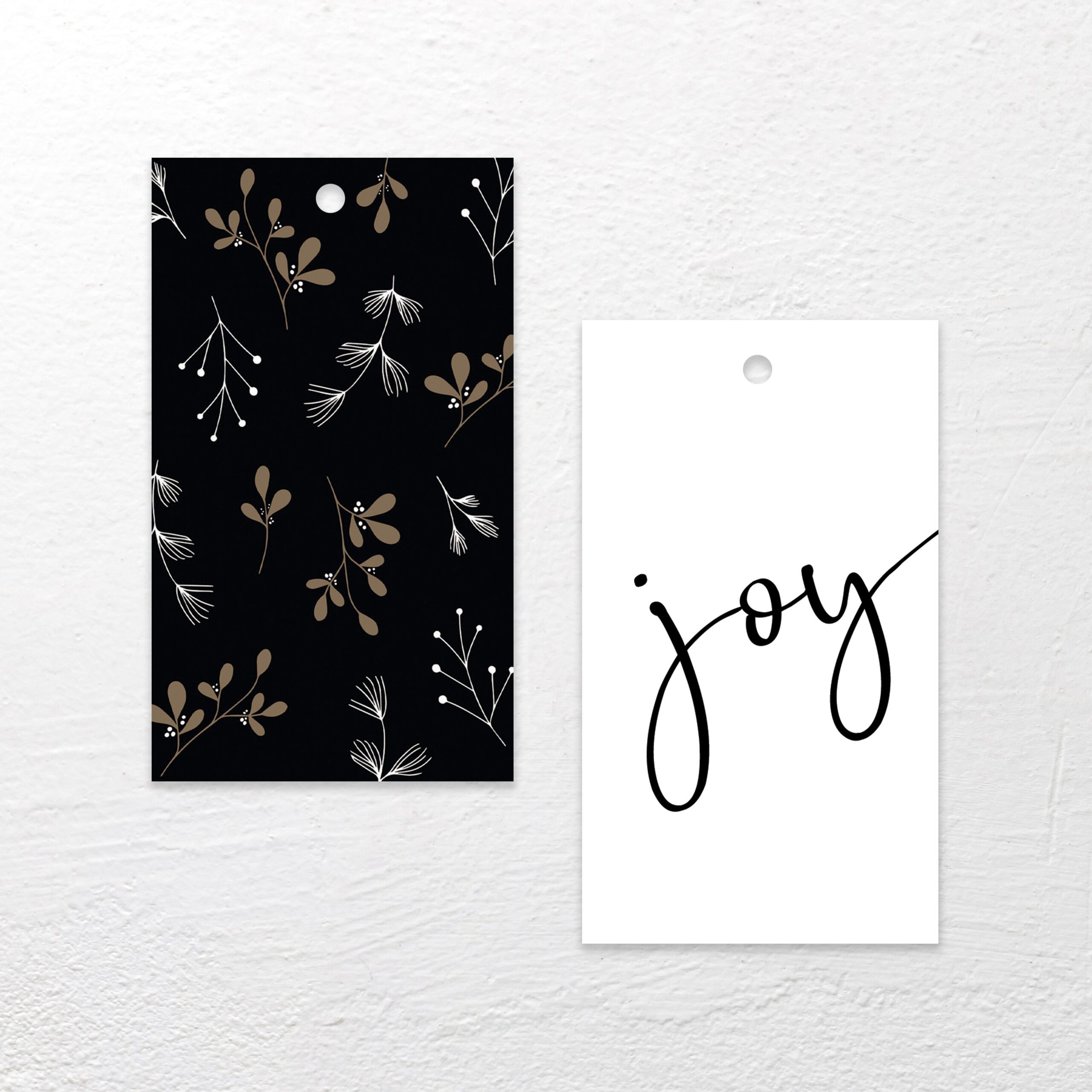 Joy + Gold Print Hand Drawn Gift Tags - set of 12 | Springhouse Creative