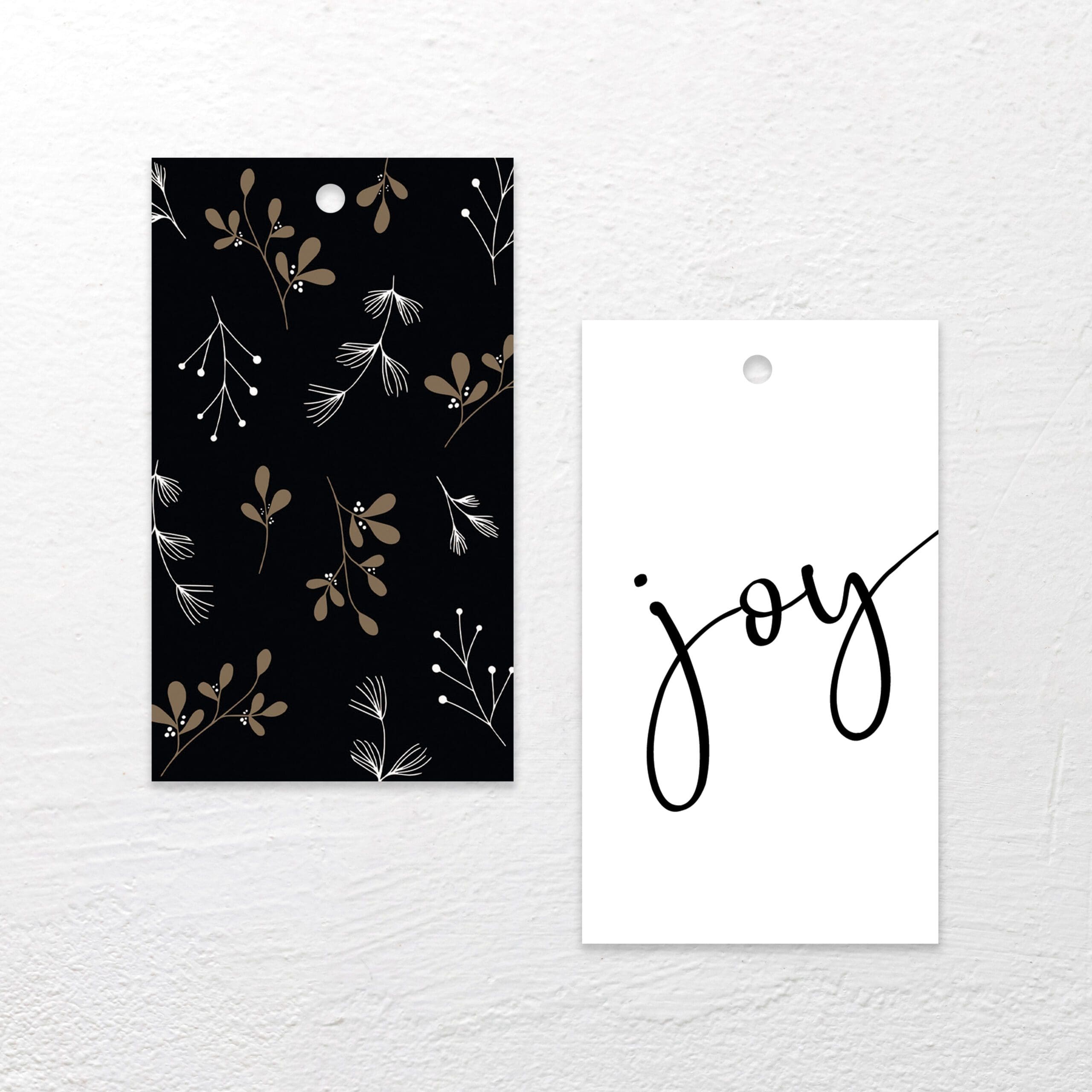Joy + Gold Print Hand Drawn Gift Tags - set of 12 | Springhouse Creative