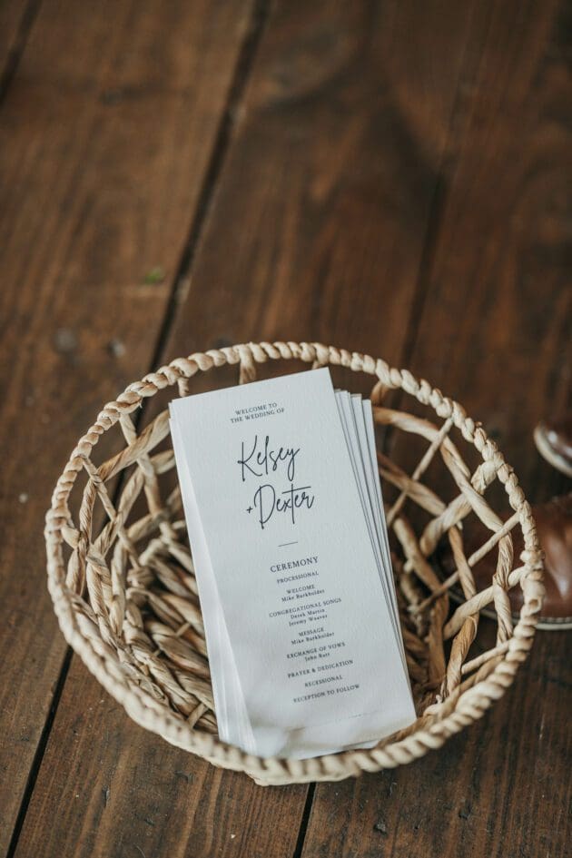 Dexter Wedding Programs | Springhouse Creative