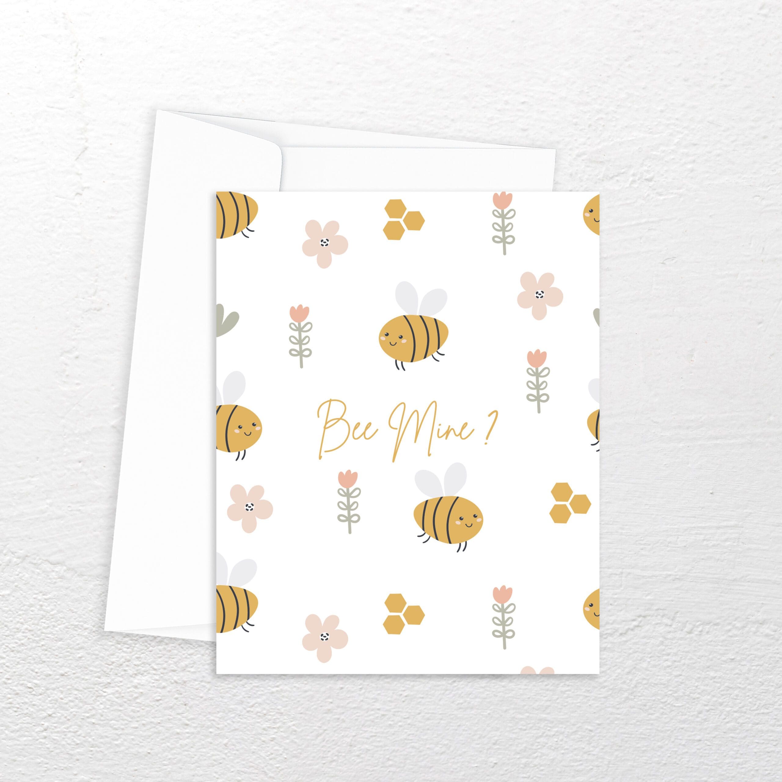 Bee Mine? Valentine Card | Springhouse Creative