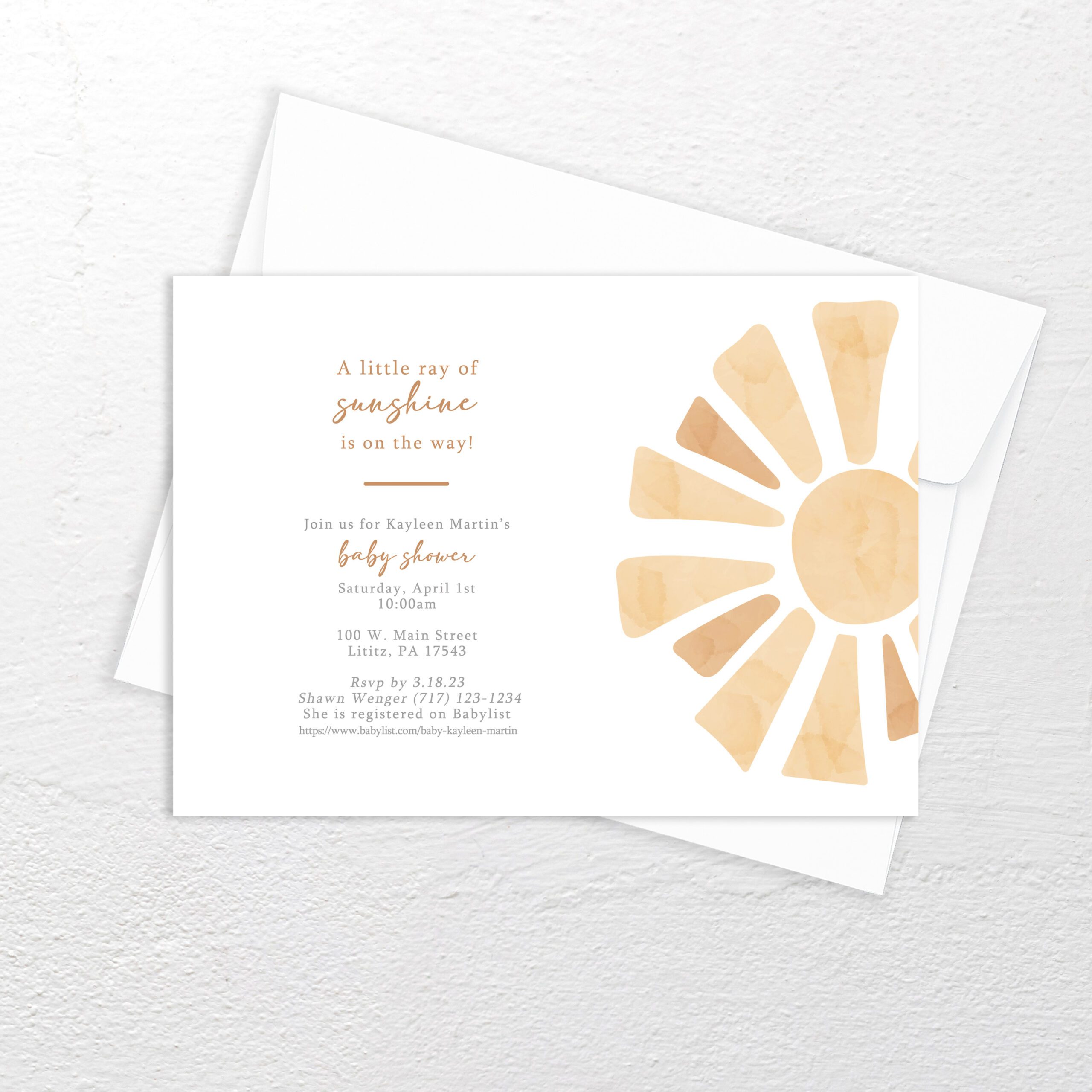 Sunshine Invitation | Springhouse Creative