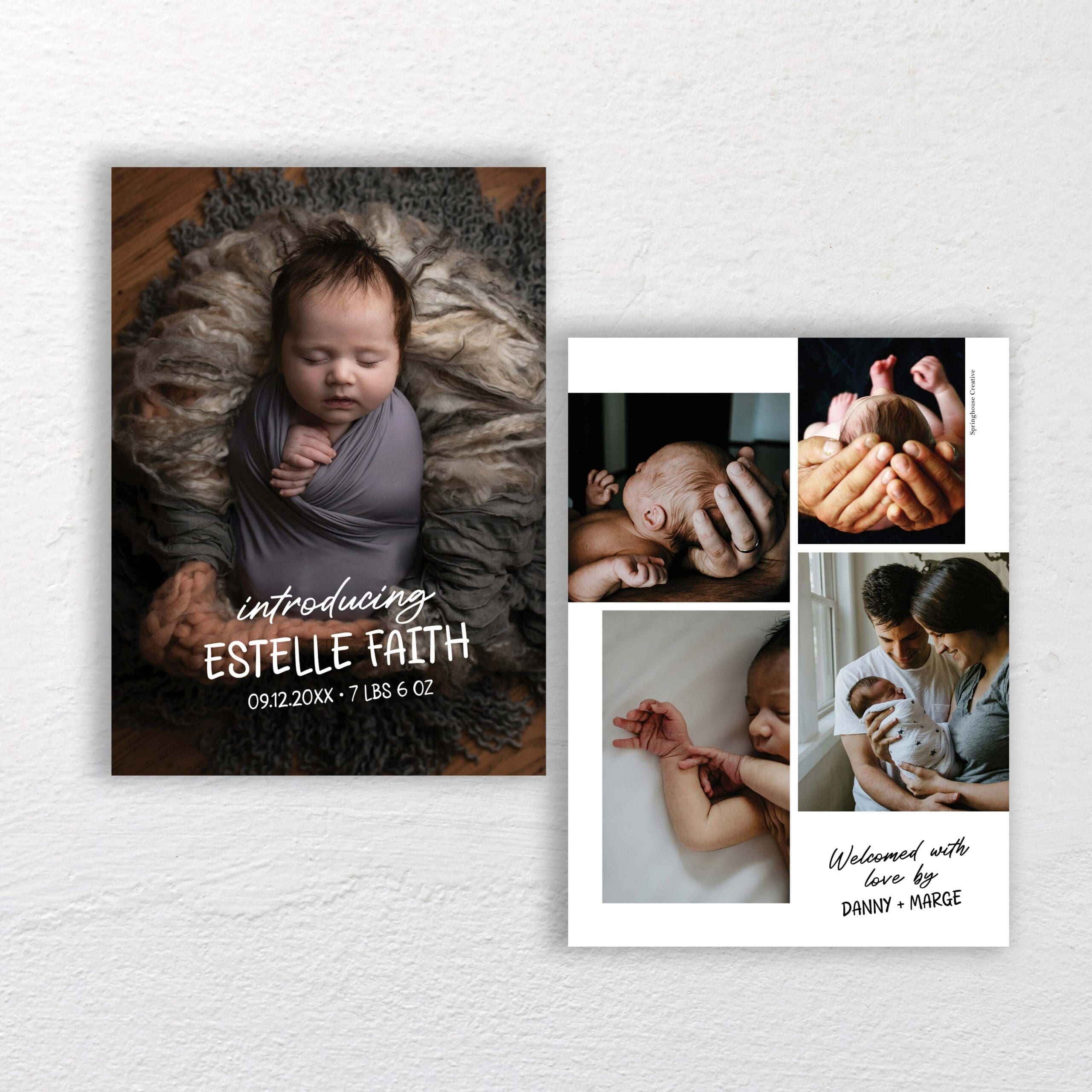 Estelle Baby Announcement Card | Springhouse Creative