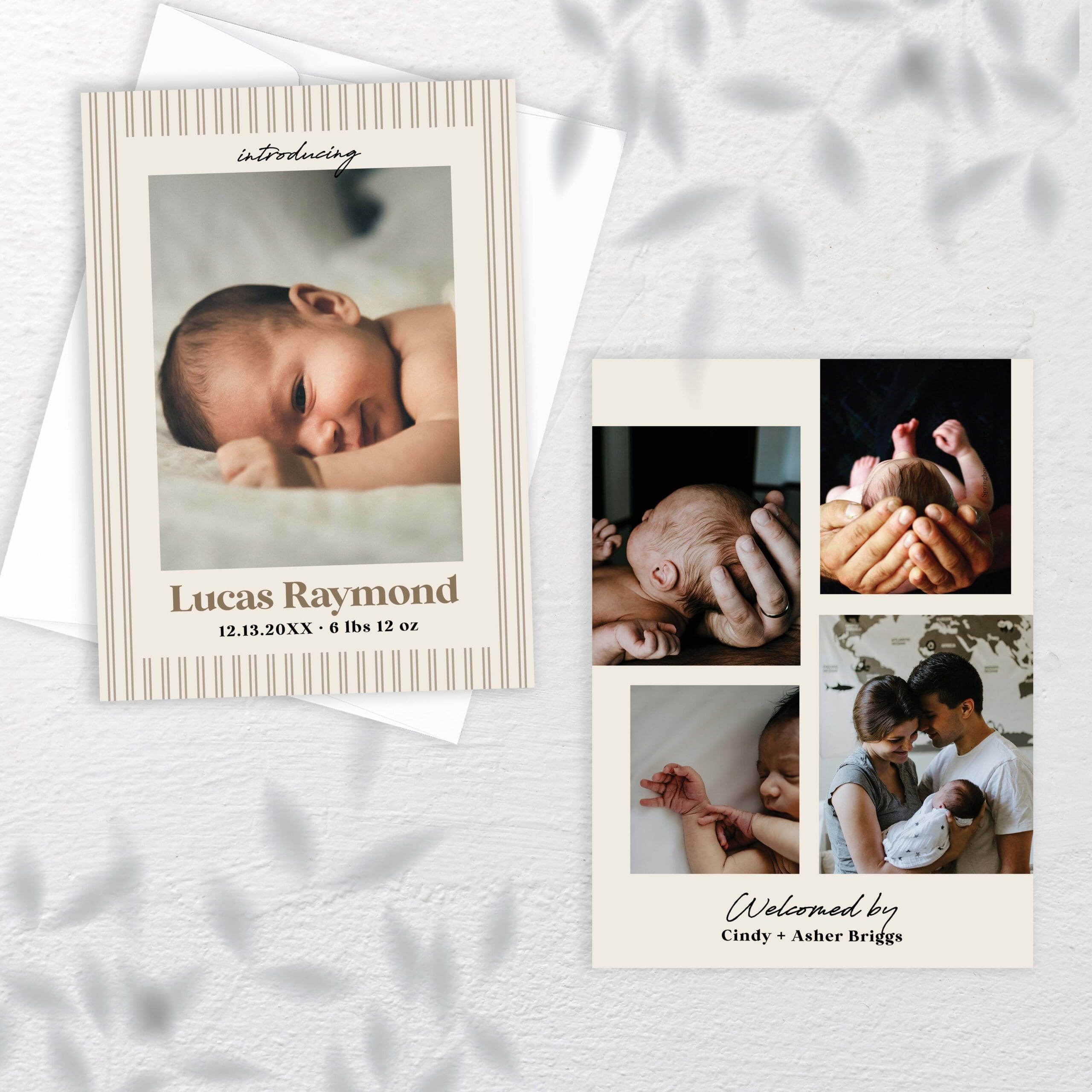 Lucas Baby Announcement Card | Springhouse Creative