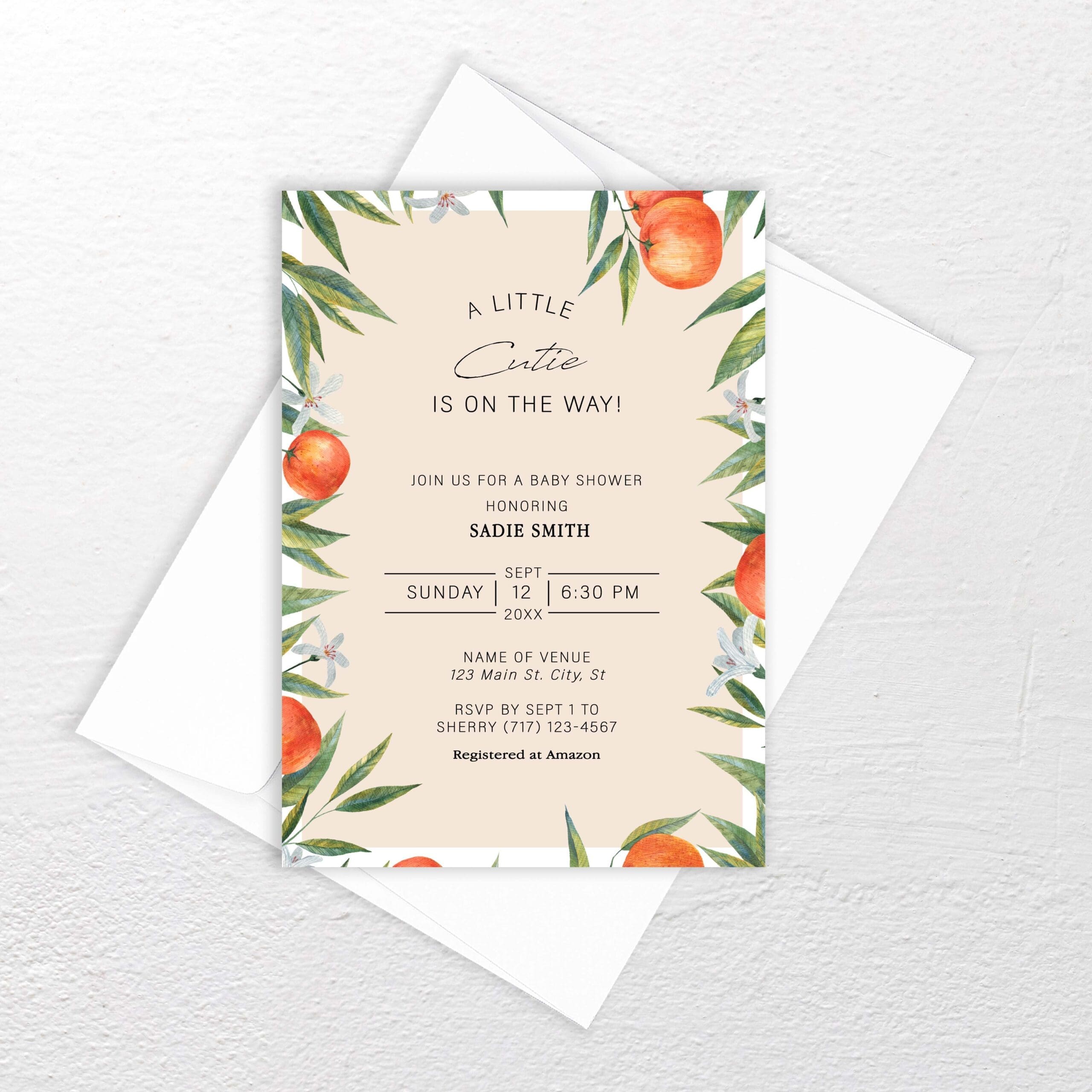 Little Cutie Baby Shower Invite | Springhouse Creative